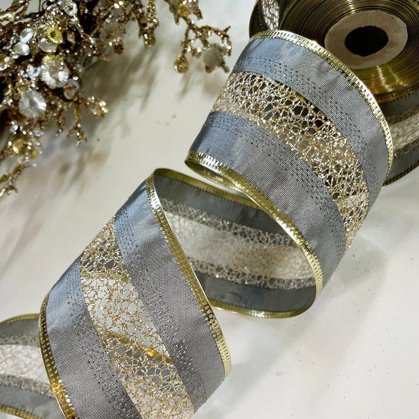 Gray Plaid Ribbon - Etsy