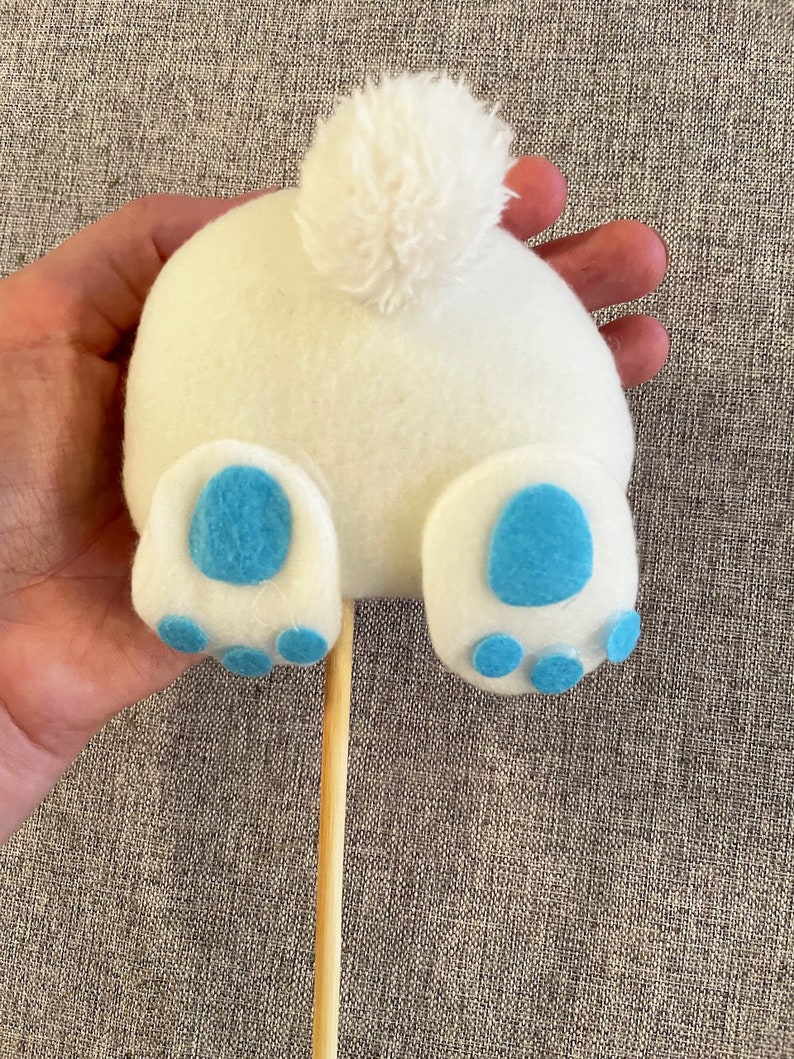 Bunny Bottom Wreath Attachment Plush Bunny Butt Pick Easter - Etsy
