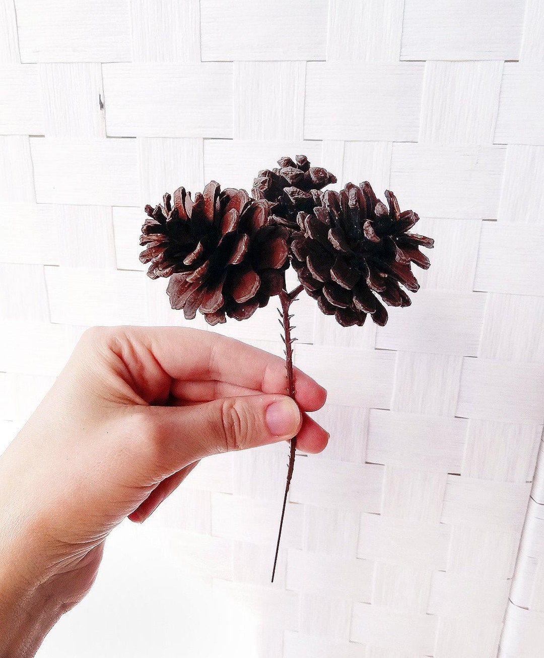 SET of 4 Pine Cone Picks, Pinecone Picks, Floral Picks Christmas ...