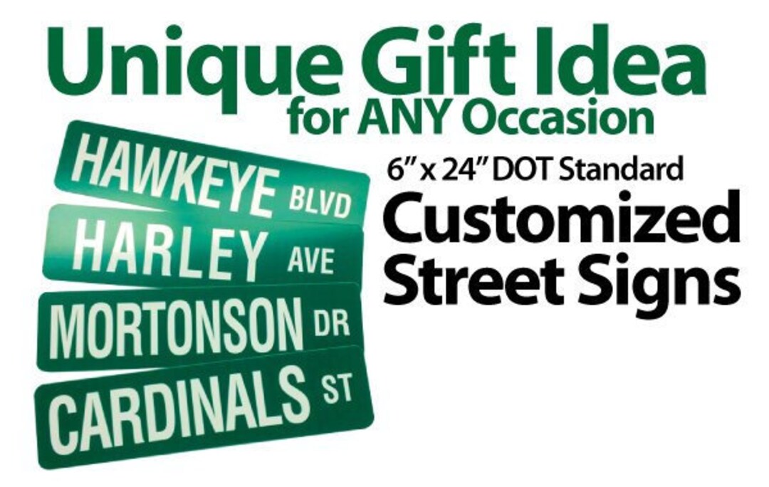 Personalized DOT Regulation Street Signs - Etsy