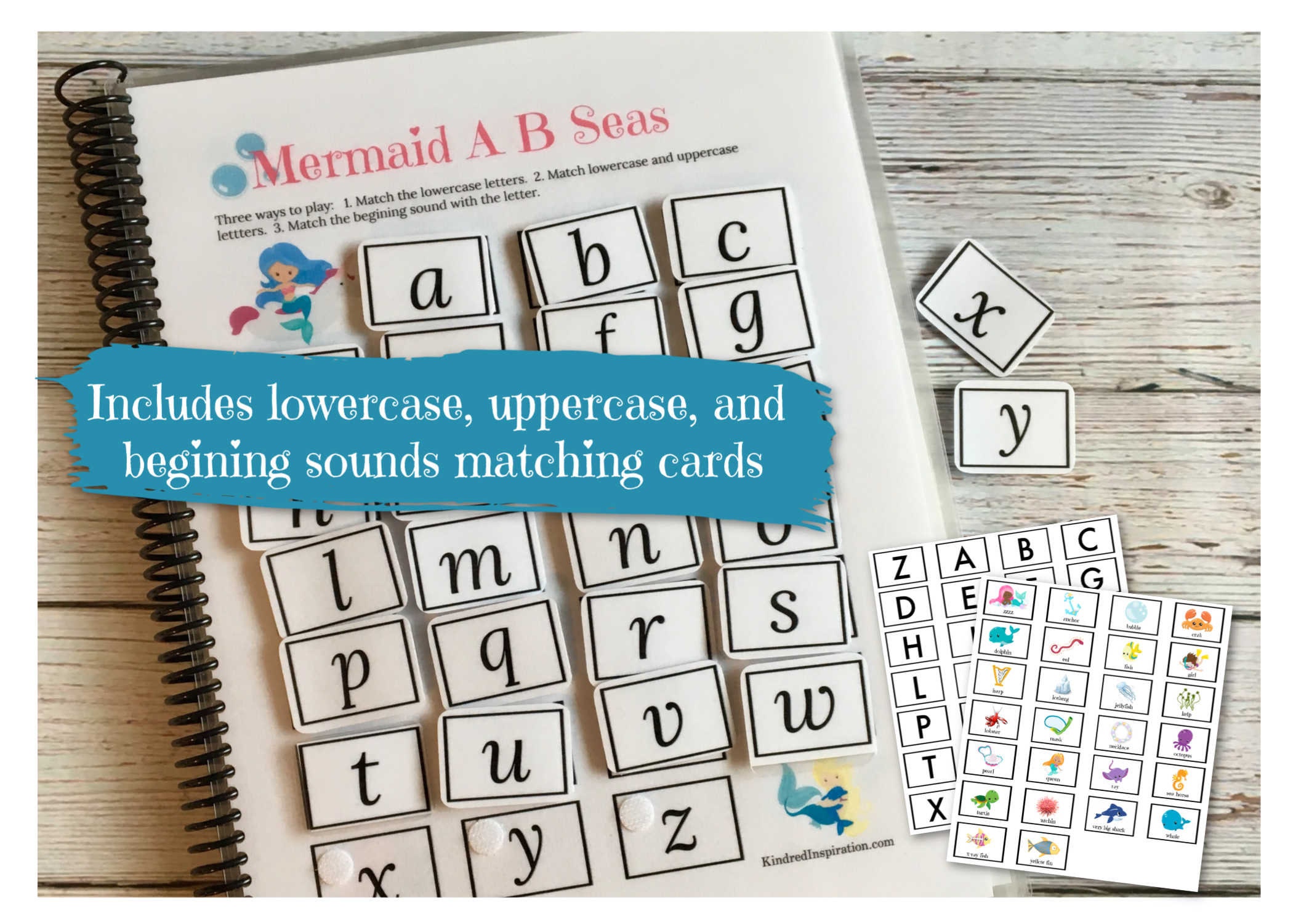 Mermaid Kids Printable Busy Book, Preschool Learning Binder, Toddler ...