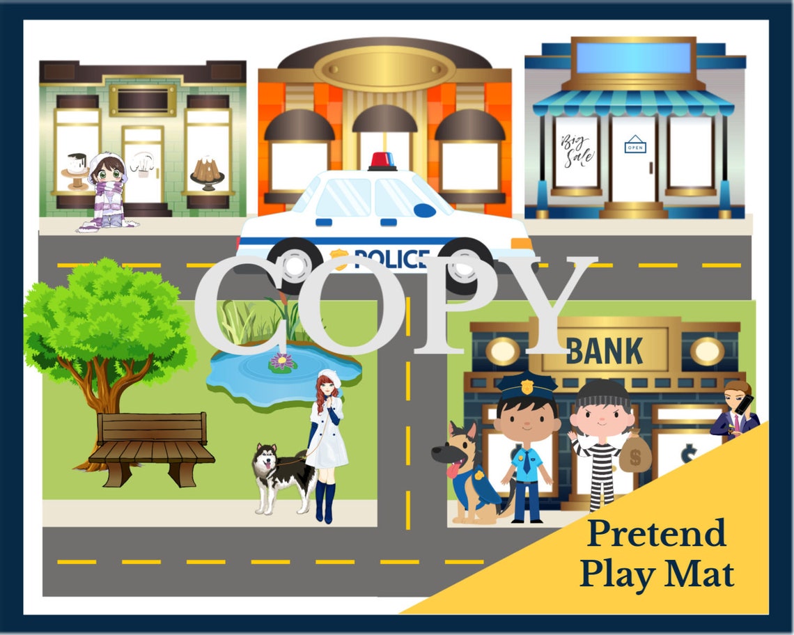 Cops and Robbers Quiet Book Educational Busy Book Learning - Etsy