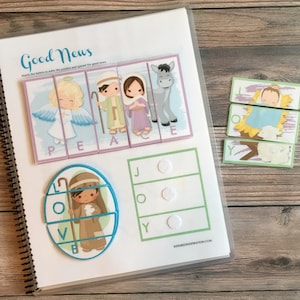 Printable Preschool Nativity Busy Book, Christmas Learning Binder, DIY ...