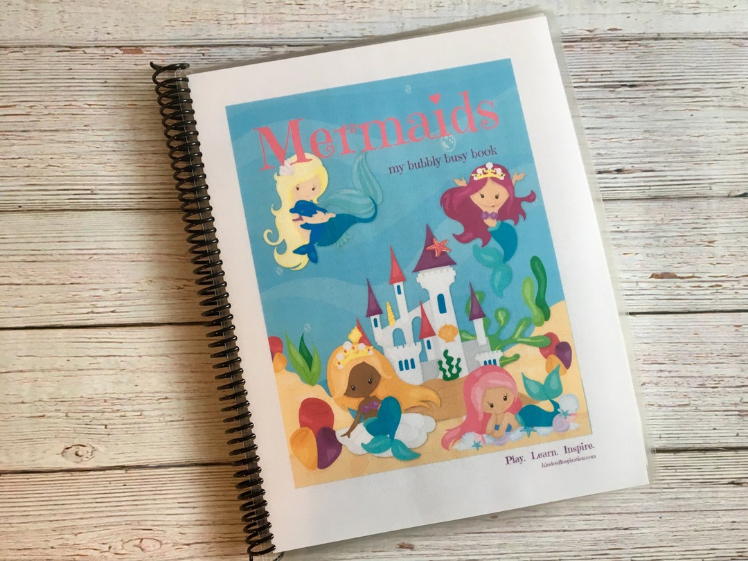 Mermaid Kids Printable Busy Book, Preschool Learning Binder, Toddler ...