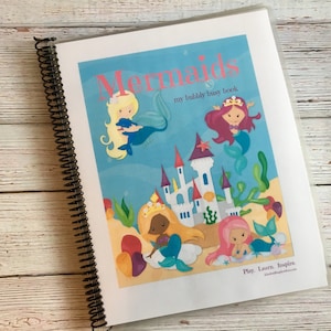 Mermaid Kids Printable Busy Book, Preschool Learning Binder, Toddler ...