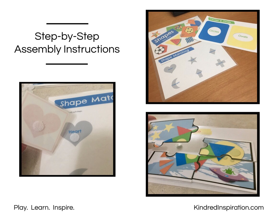 Busy Book: Shapes, Preschool Printable Quiet Book, Toddler Learning ...