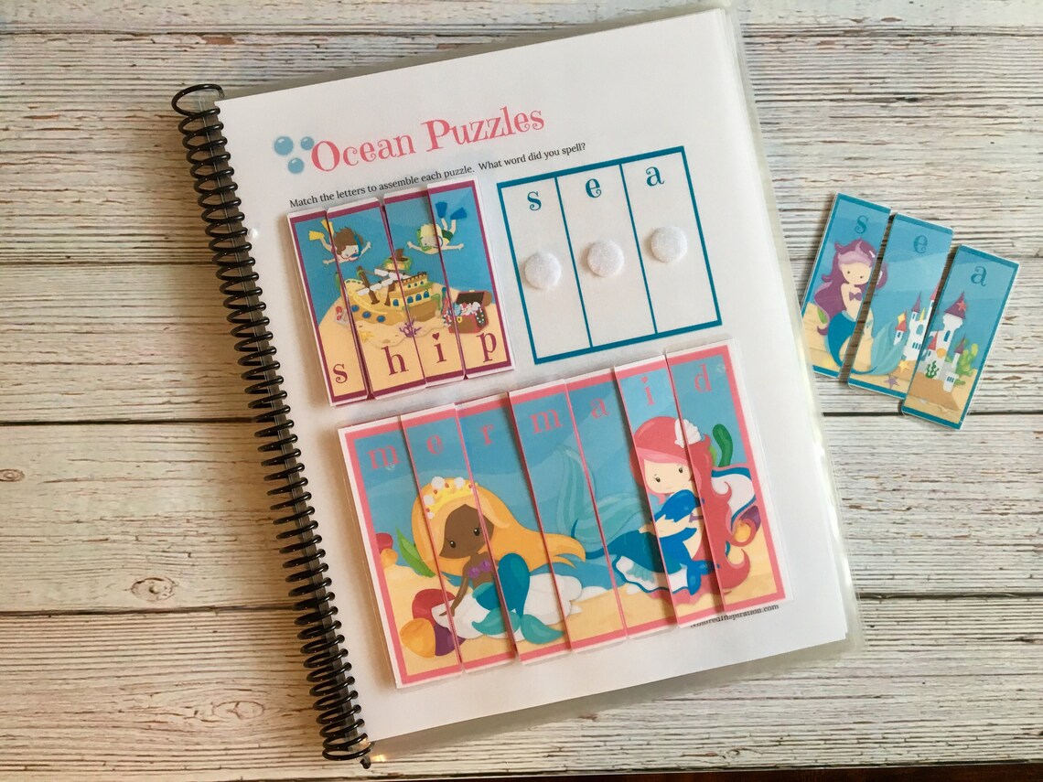 Mermaid Kids Printable Busy Book Preschool Learning Binder - Etsy