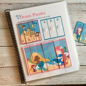 Mermaid Kids Printable Busy Book, Preschool Learning Binder, Toddler ...