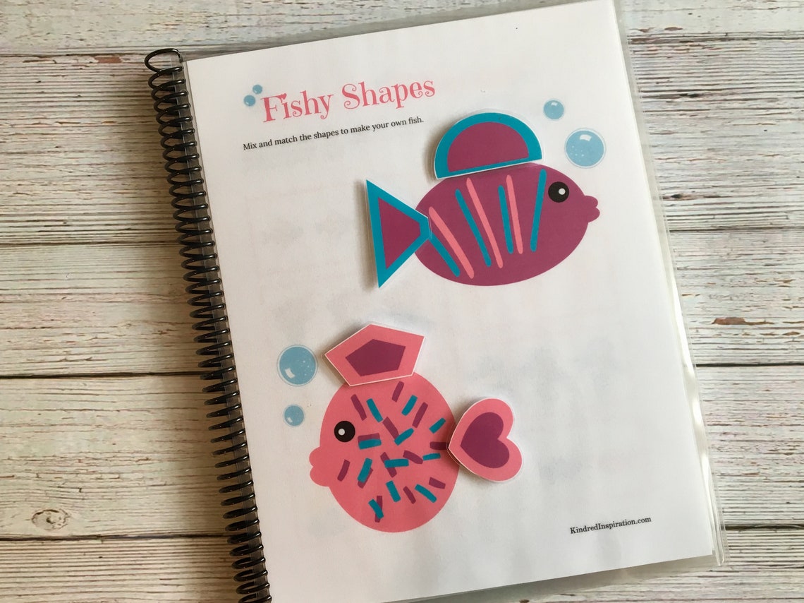 Mermaid Kids Printable Busy Book, Preschool Learning Binder, Toddler ...