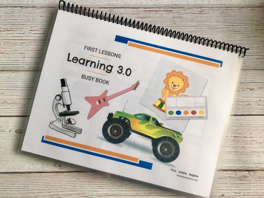 Busy Book Printable 3-year-old Milestones, Toddler Quiet Binger, Pre-k ...