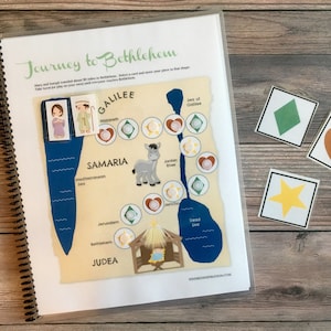Printable Preschool Nativity Busy Book, Christmas Learning Binder, DIY ...