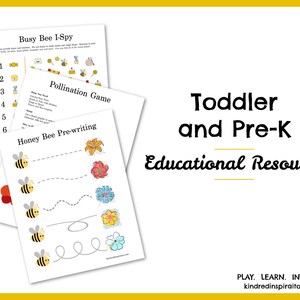 Learning Pack: Busy Bees, Toddler Busy Book, Printable Quiet Book ...