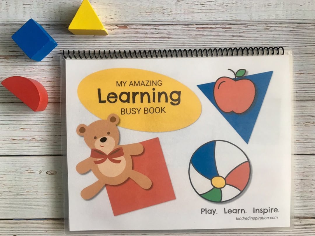 Busy Book Printable, Toddler First Quiet Book, Learning Binder ...