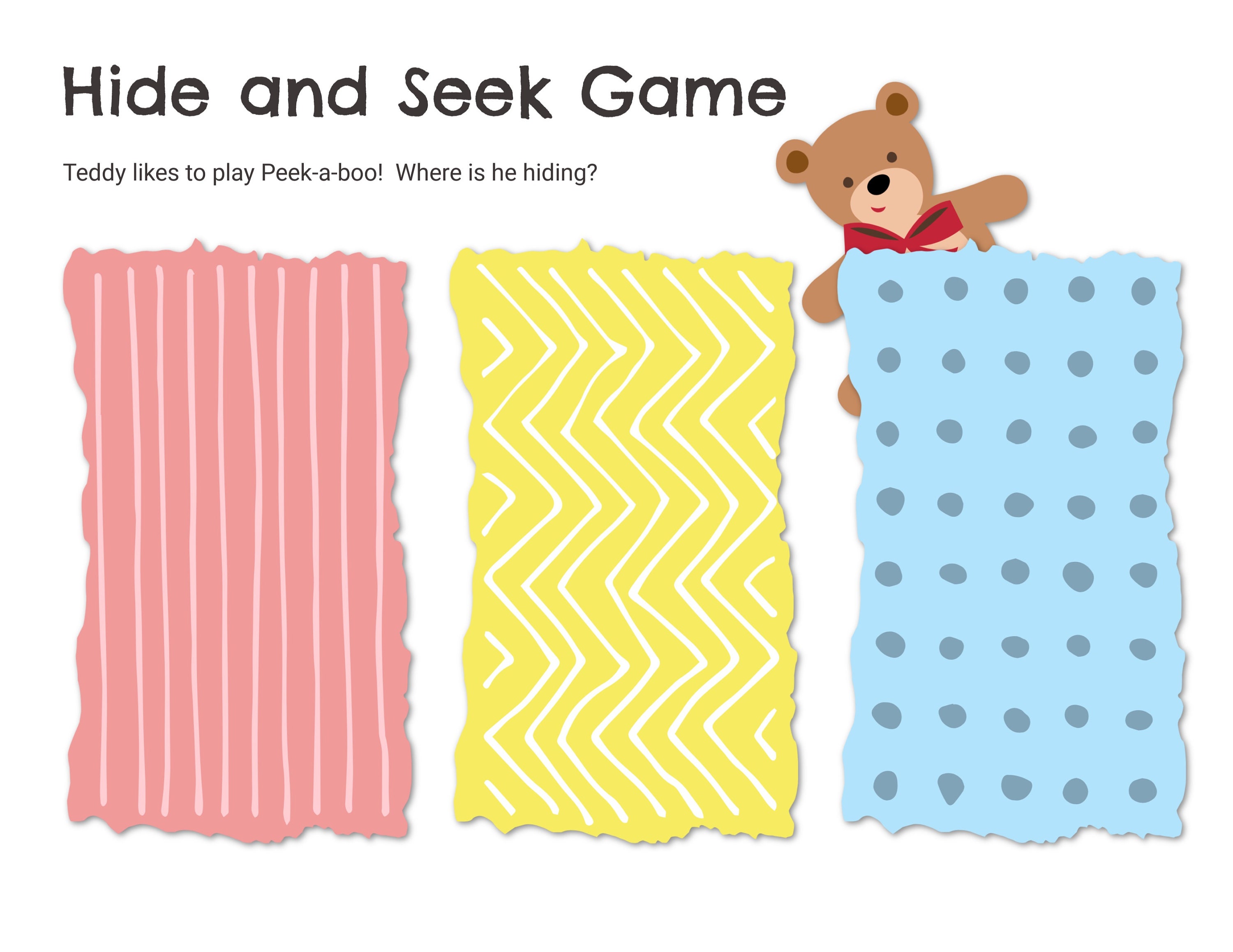 Printable Busy Book Page, Hide-and-seek File Folder Game, Preschool ...