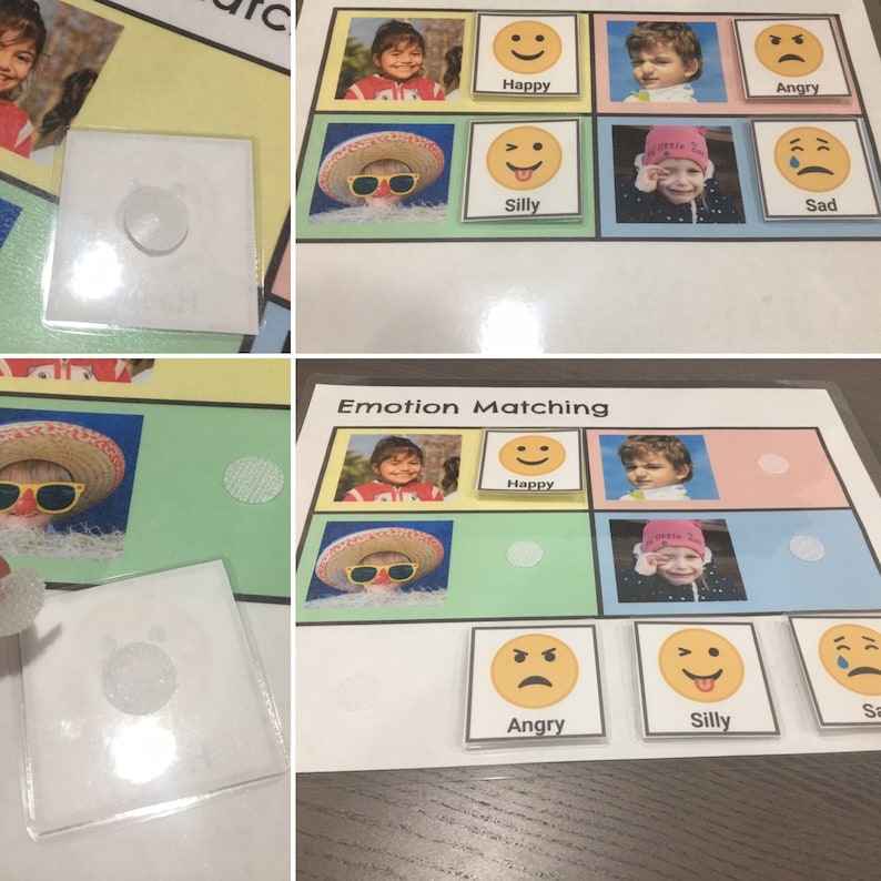 Printable Busy Book Page, Emotions File Folder Game, Preschool Learning ...