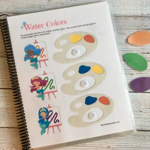 Mermaid Kids Printable Busy Book, Preschool Learning Binder, Toddler ...