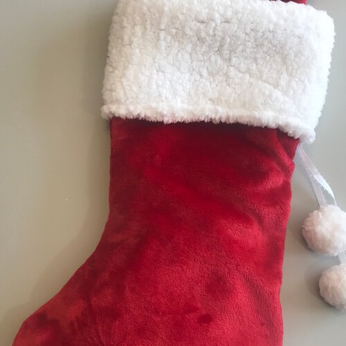 All White Christmas Stocking Velvety Plush All White Holiday - Etsy