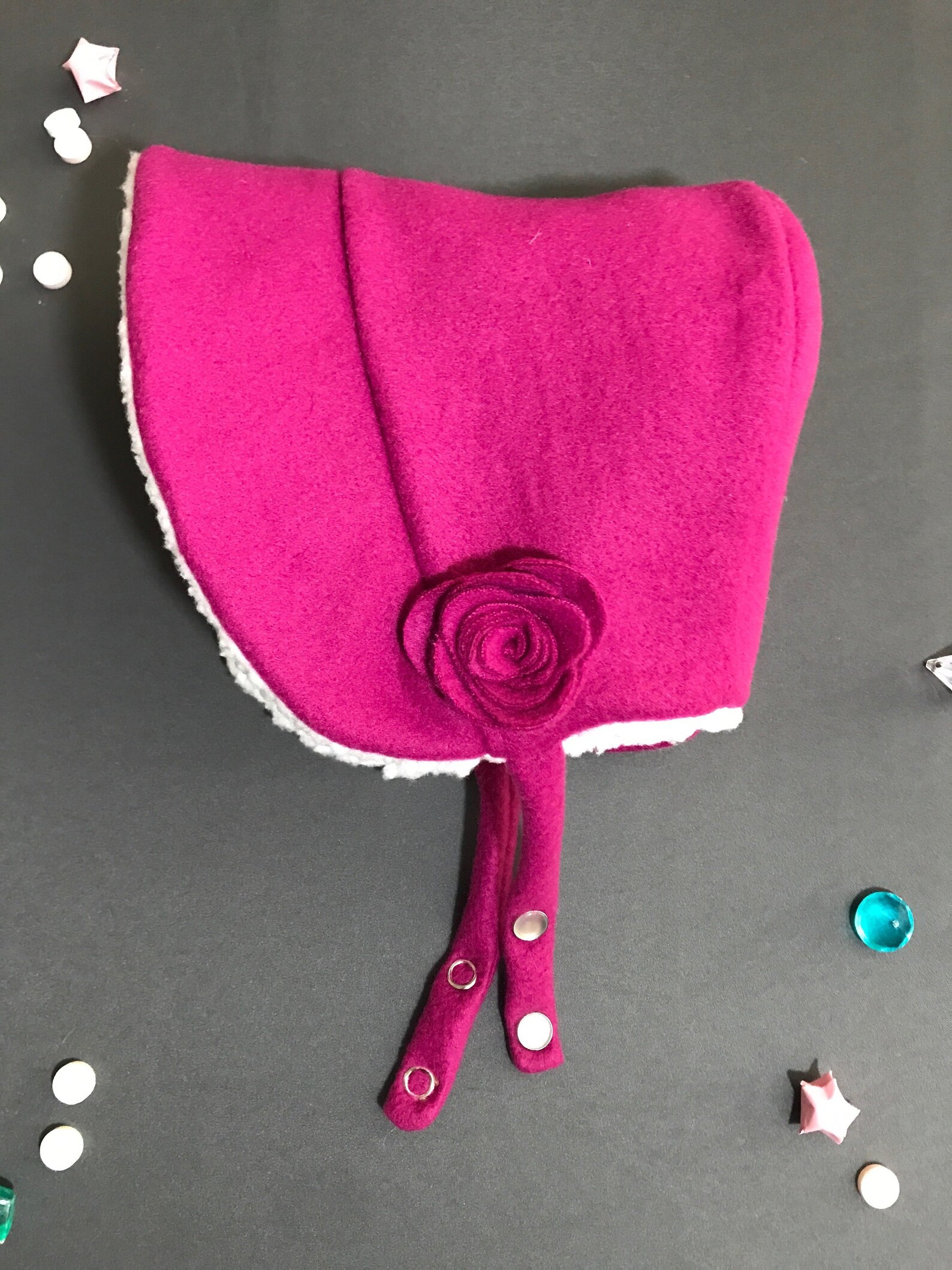 Baton Rouge Blizzard Bonnet Cozy Winter Bonnet Dark Pink - Etsy