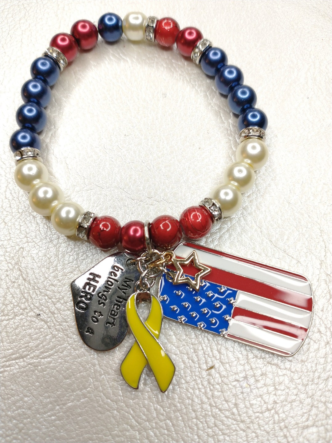 Military bracelet, Patriotic bracelet, veterans bracelet, memorial day ...
