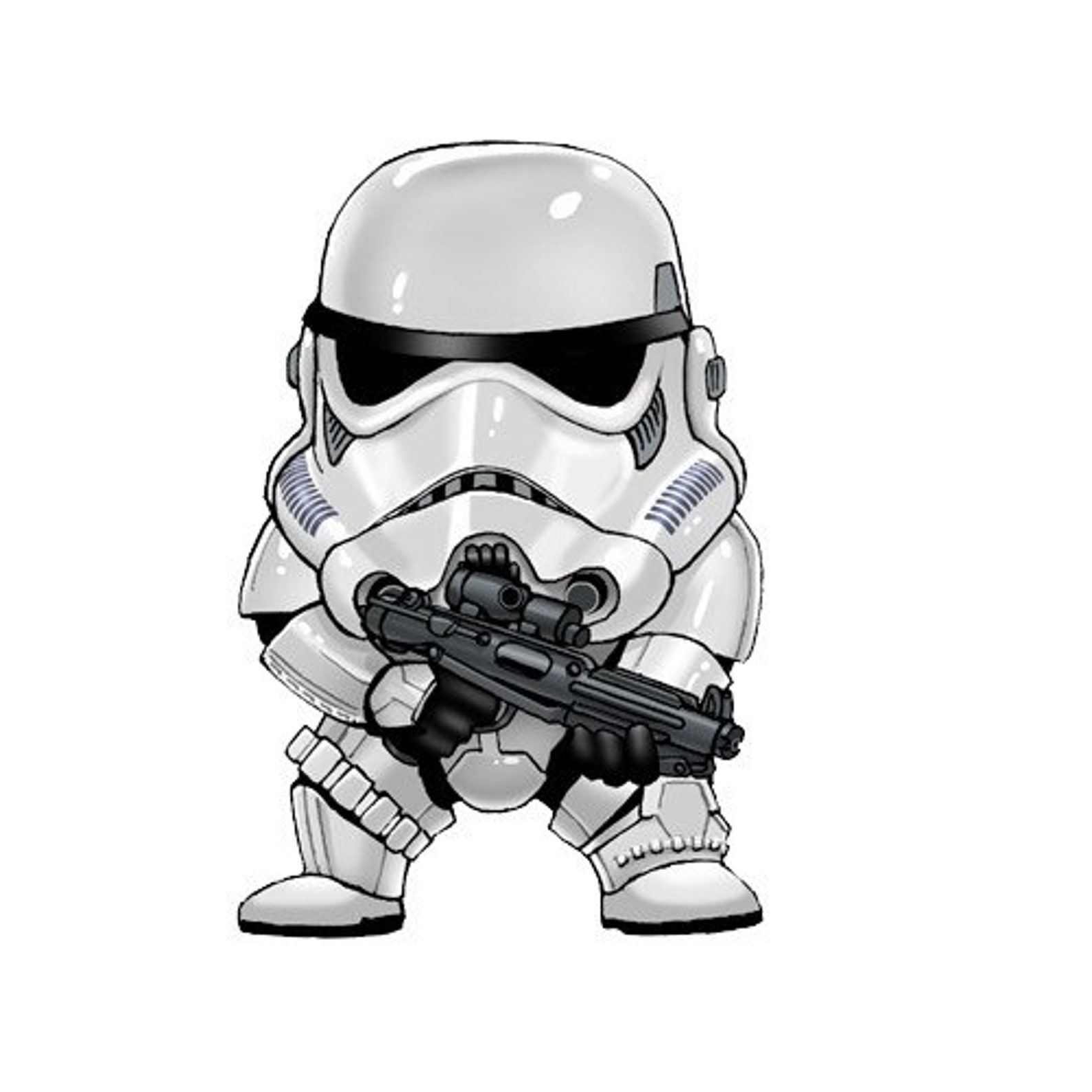 Storm Trooper Cartoon Sticker Star Wars Sticker Dye Cut - Etsy