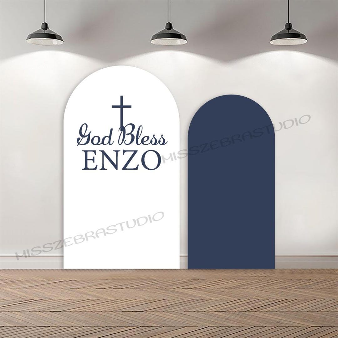 Custom God Bless Double-sided Arch Cover Photo Backdrop Personalized ...