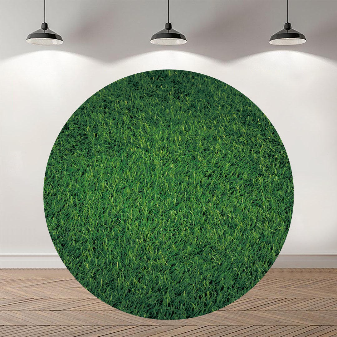 Custom Grass Wall Backdrop Baby Shower Personalized Circle Photography ...
