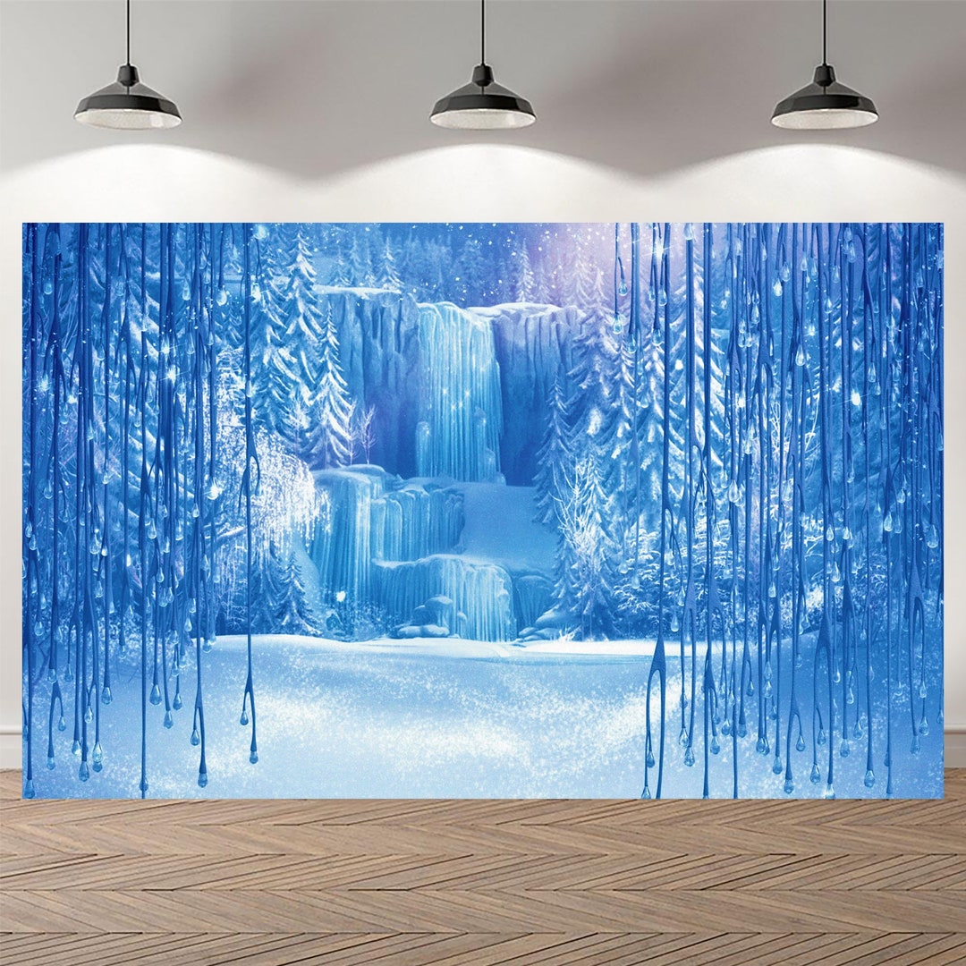 Frozen Ice Snow Princess Photo Booth Birthday Backdrop Winter ...