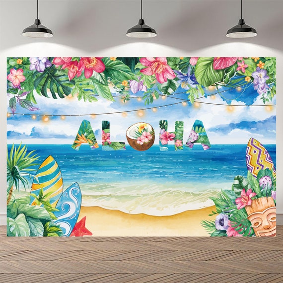 Hawaii Beach Surf Party Photo Booth Backdrop Photography - Etsy