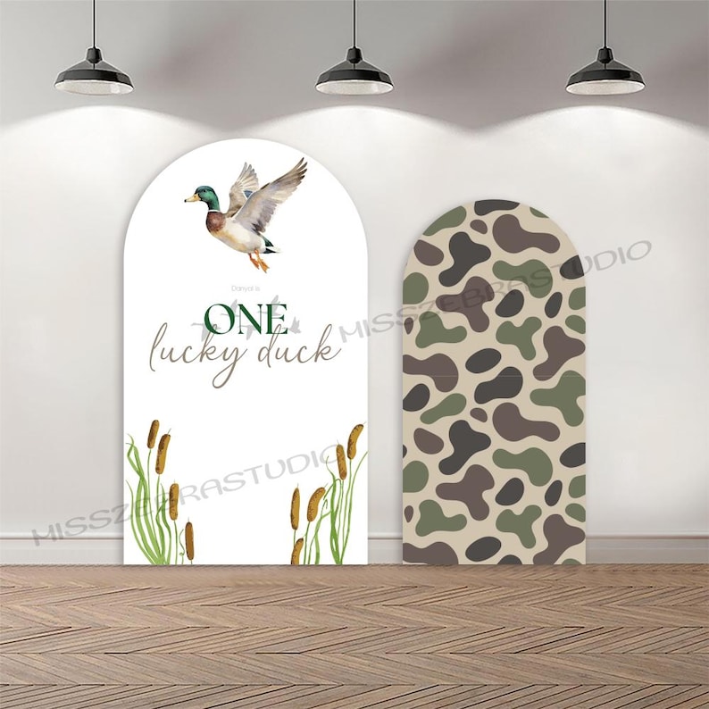 Custom Hunting Theme Double-sided Arch Cover Photo Backdrop ...