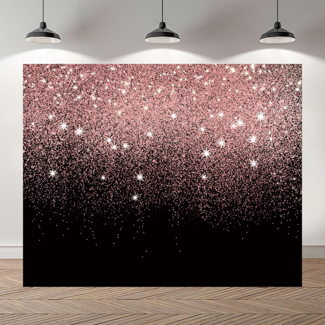 Black and Rose Gold Backdrop Party Decoration for Birthday - Etsy