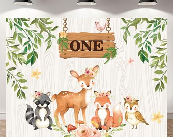 Wild One First Birthday Party Backdrop Photography Custom Baby Shower ...