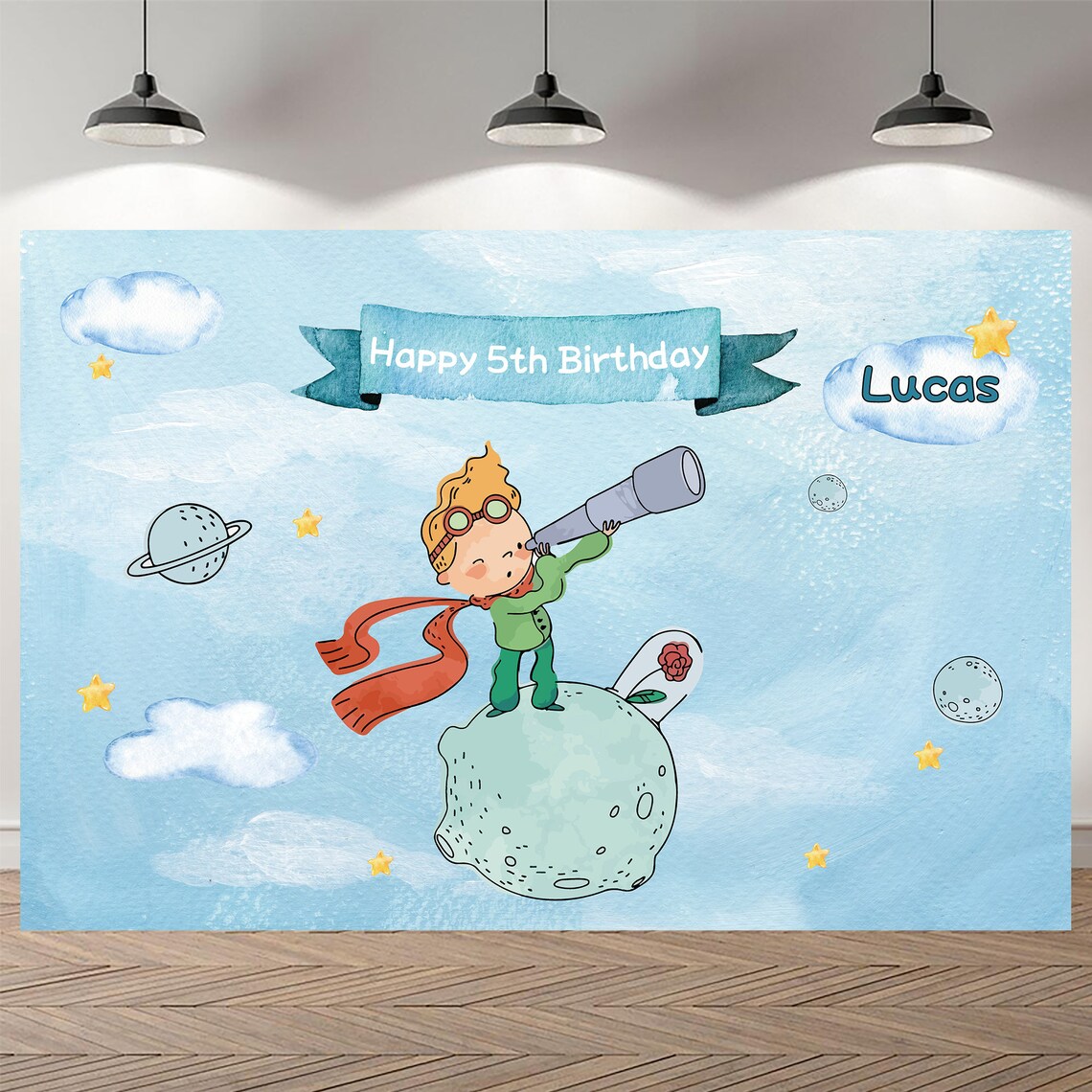 Little Prince Birthday Backdrop Baby Shower Photography - Etsy