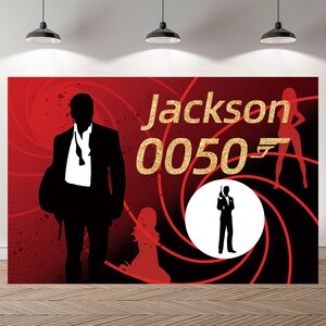 James Bond 007 Backdrop 50th 40th Birthday Photography Backdrop ...