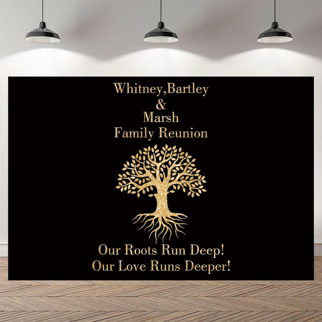 Custom Family Reunion Backdrop Family Gathering Annual Reunion Backdrop ...