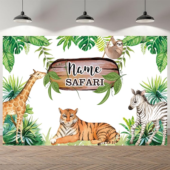 Safari Backdrop Jungle Backdrop Safari Party Wild One Jungle - Etsy