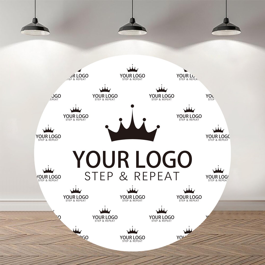 Step and Repeat Photo Logo Text Backdrop Baby Shower Personalized ...