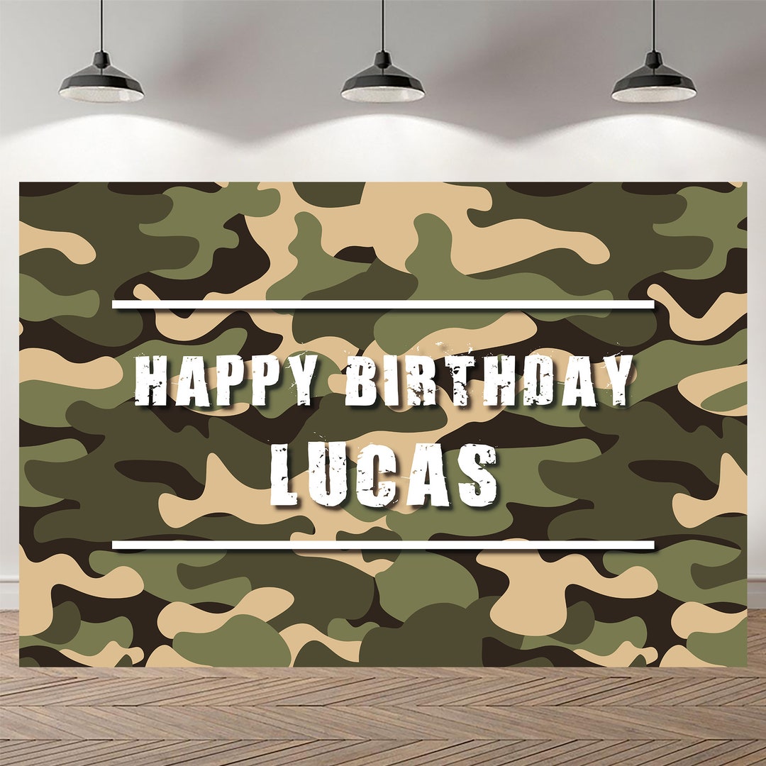 Army Camouflage Backdrop Party Backdrop Baby Shower Photography Custom ...