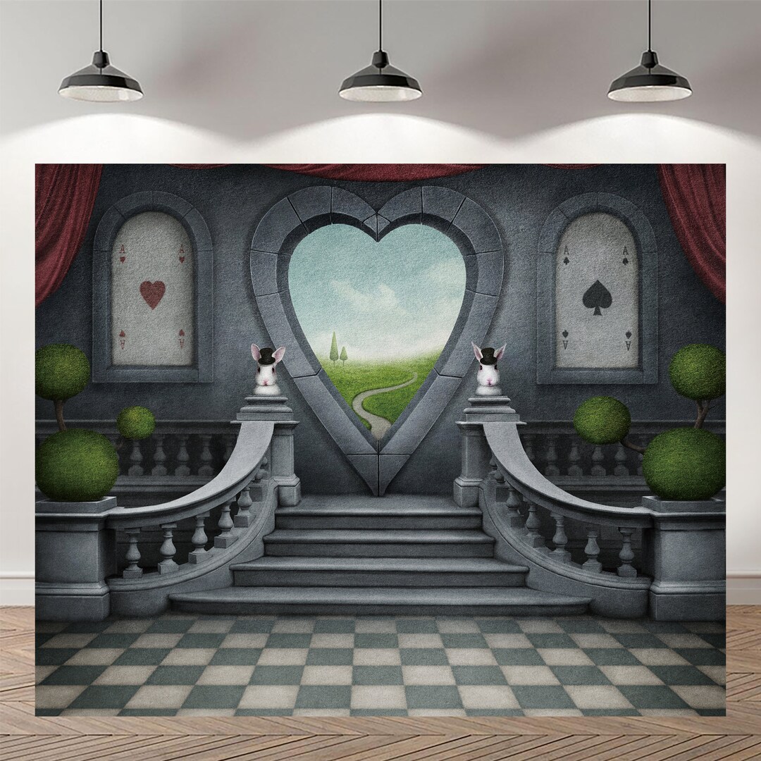 Alice in Wonderland Birthday Backdrop Baby Shower Photography Girls ...