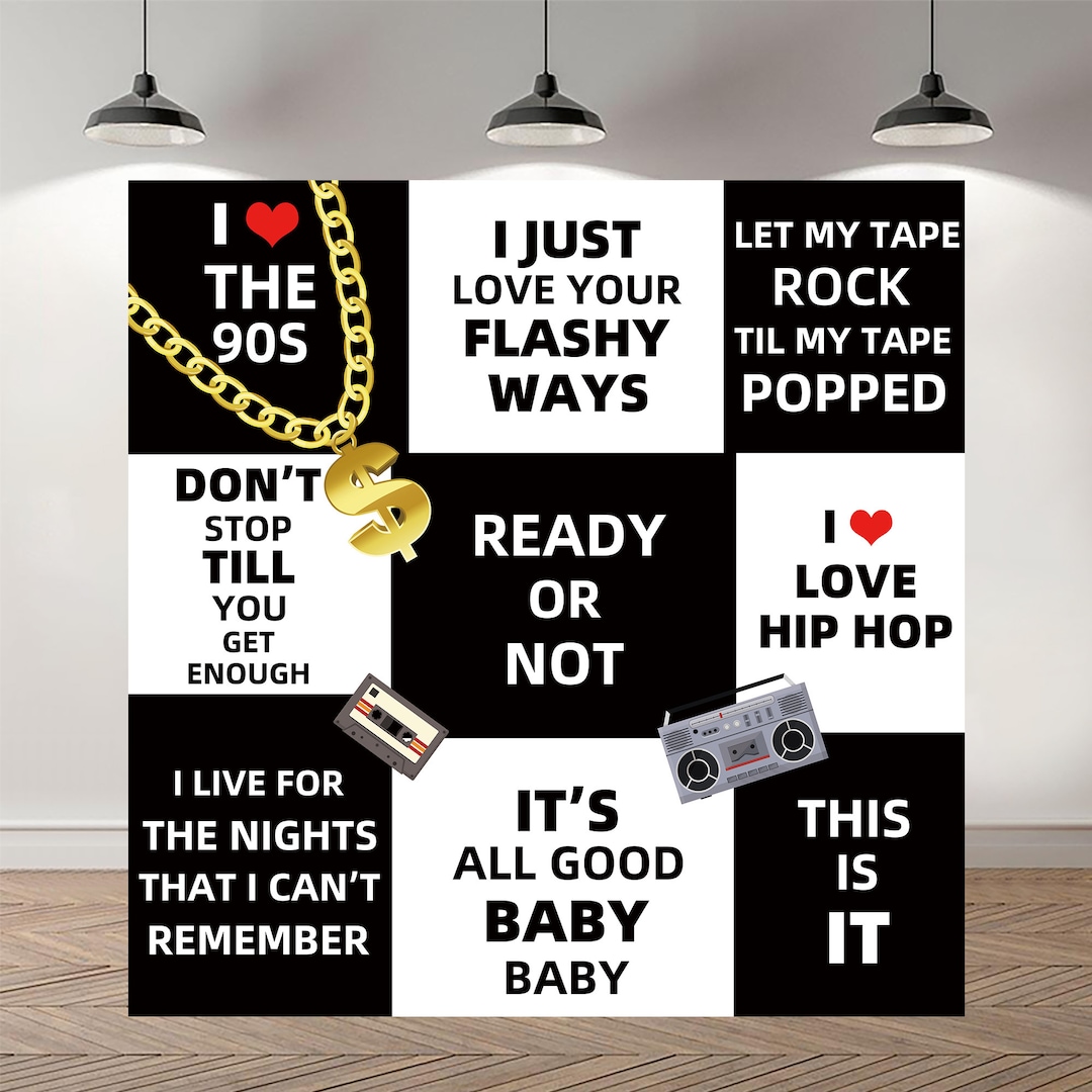 90s Party Photo Backdrop Retro Disco Photography Hip-hop Background ...