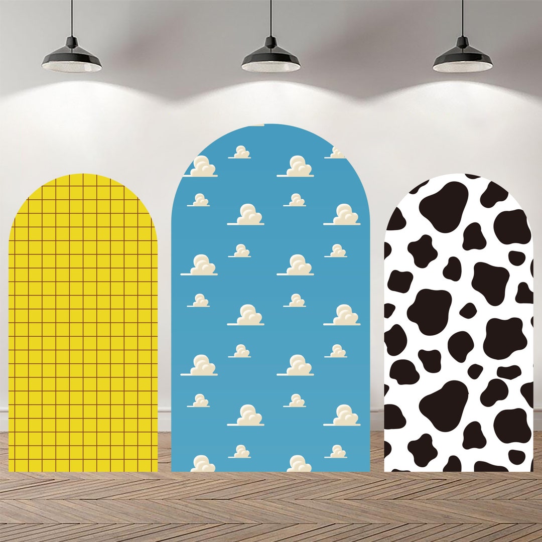 Custom Double-sided Arch Cover Photo Backdrop Personalized Toy Story ...