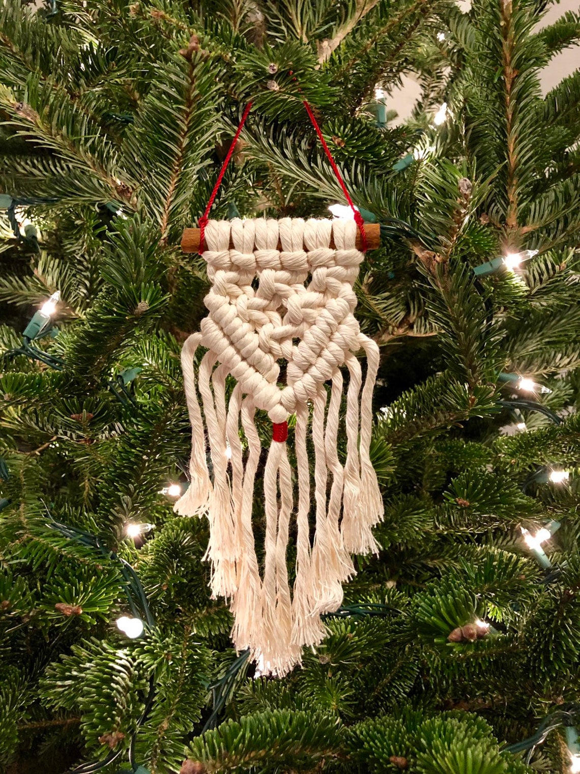 Cinnamon Stick Macrame Ornament - Etsy