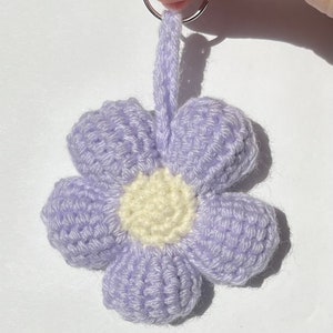 Puff Crochet Flower Keychain/ Bag Accessory - Etsy