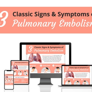 Signs of Pulmonary Embolism Print | DIGITAL DOWNLOAD | Pulmonologist ...