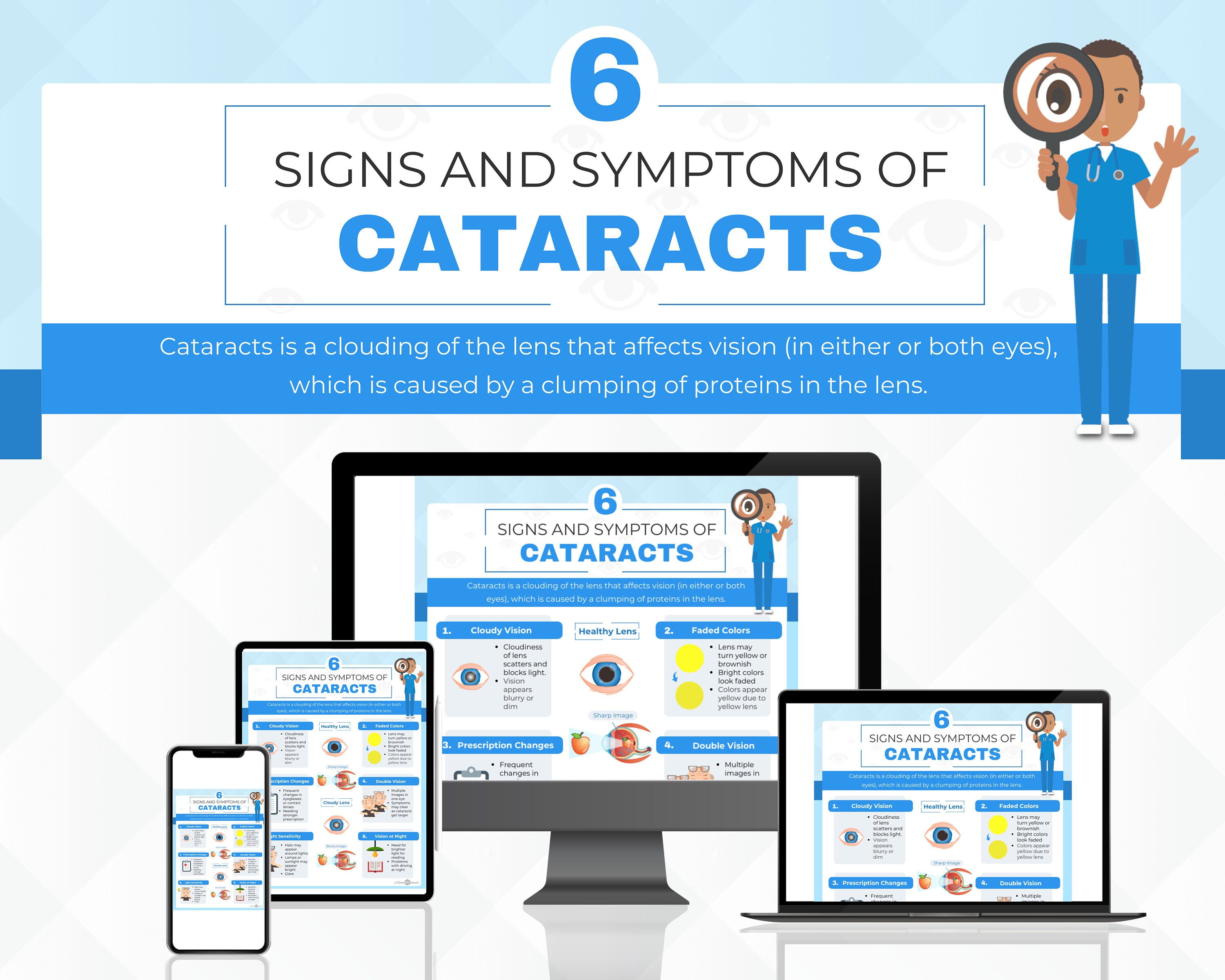 Signs of Cataracts Print | DIGITAL DOWNLOAD | Optometrist Gift | Doctor ...