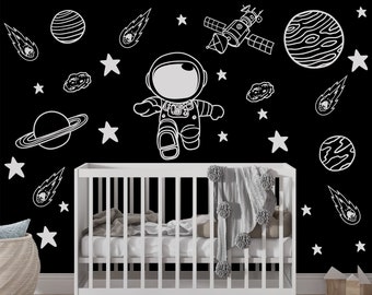 Earth Wall Decalsglobe Planet Wall Decalworld Map Wall - Etsy