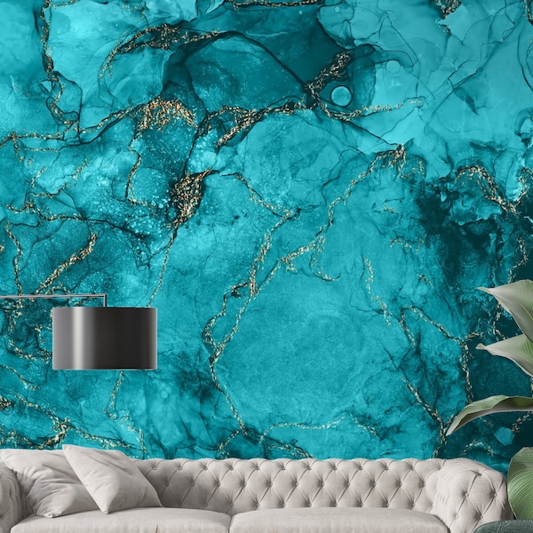 Turquoise Wallpaper - Etsy