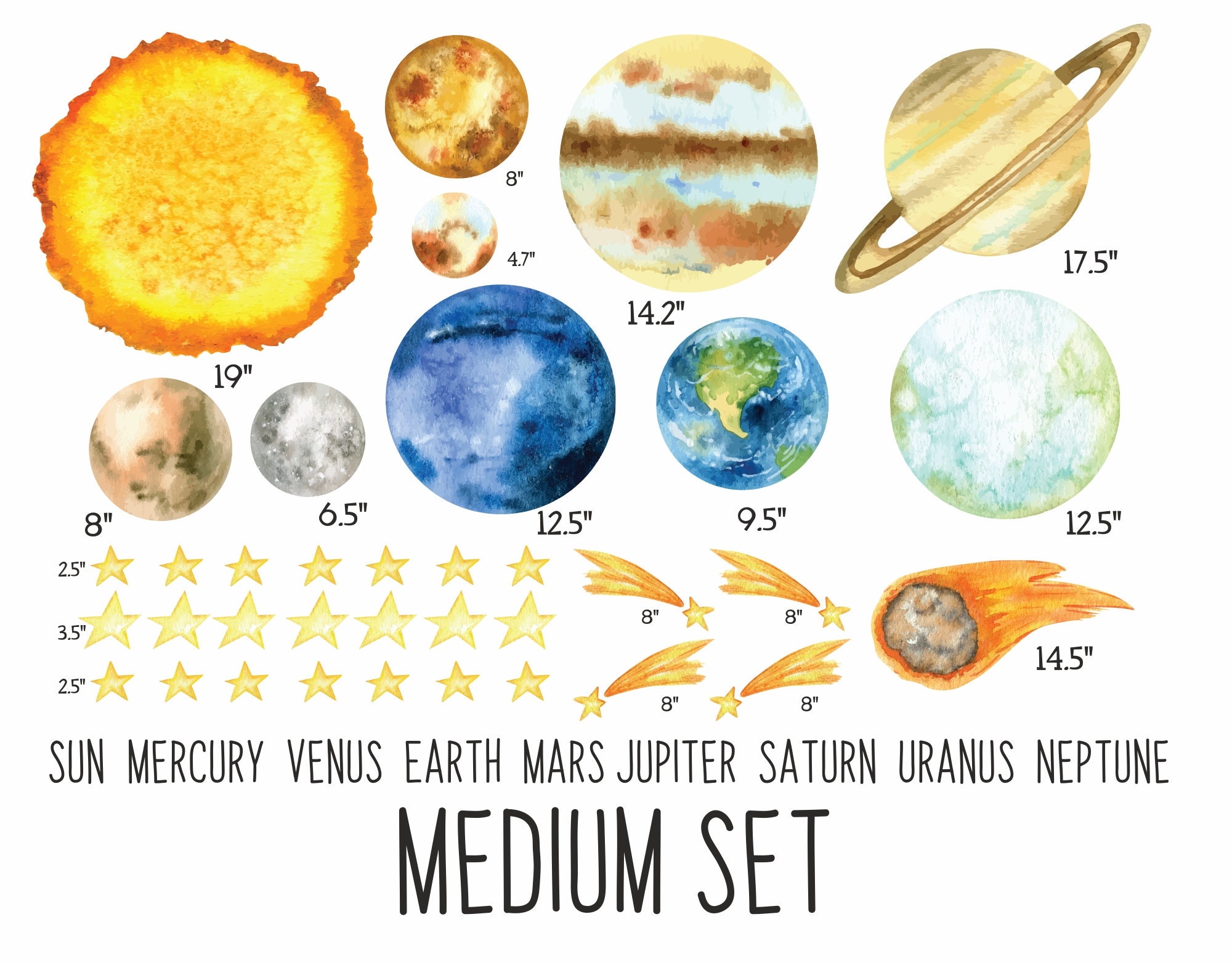 A Real Solar System Adventure Wall Decal | Etsy