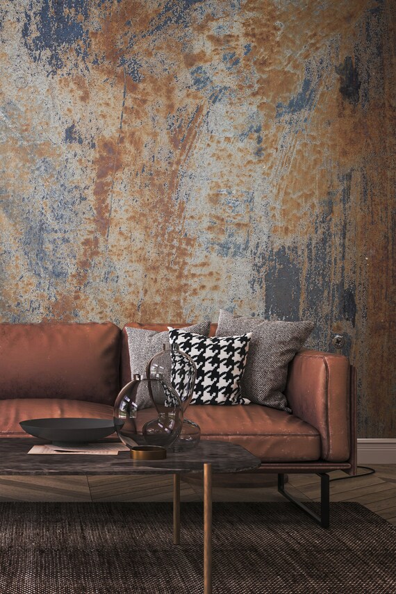 Rustic Metal Wallpaper Texture Metal & Rust Effect Wallpaper