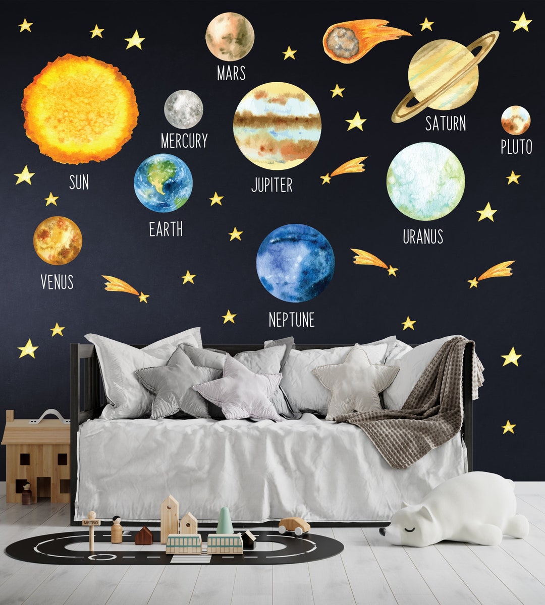 A Real Solar System Adventure Wall Decal Sun,pluto,venus,mars,moon ...