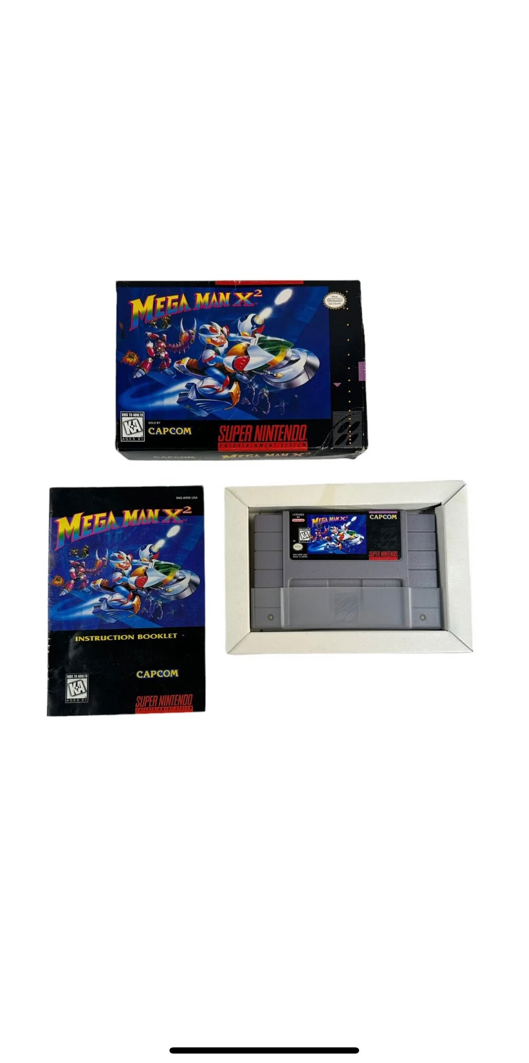 Mega Man X2 super Nintendo 1995 SNES Complete W/ Manual CIB - Etsy